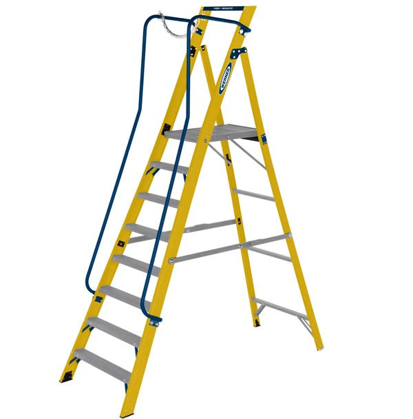 Werner 8 Tread Megastep With Large Working Platform – Ladderstore