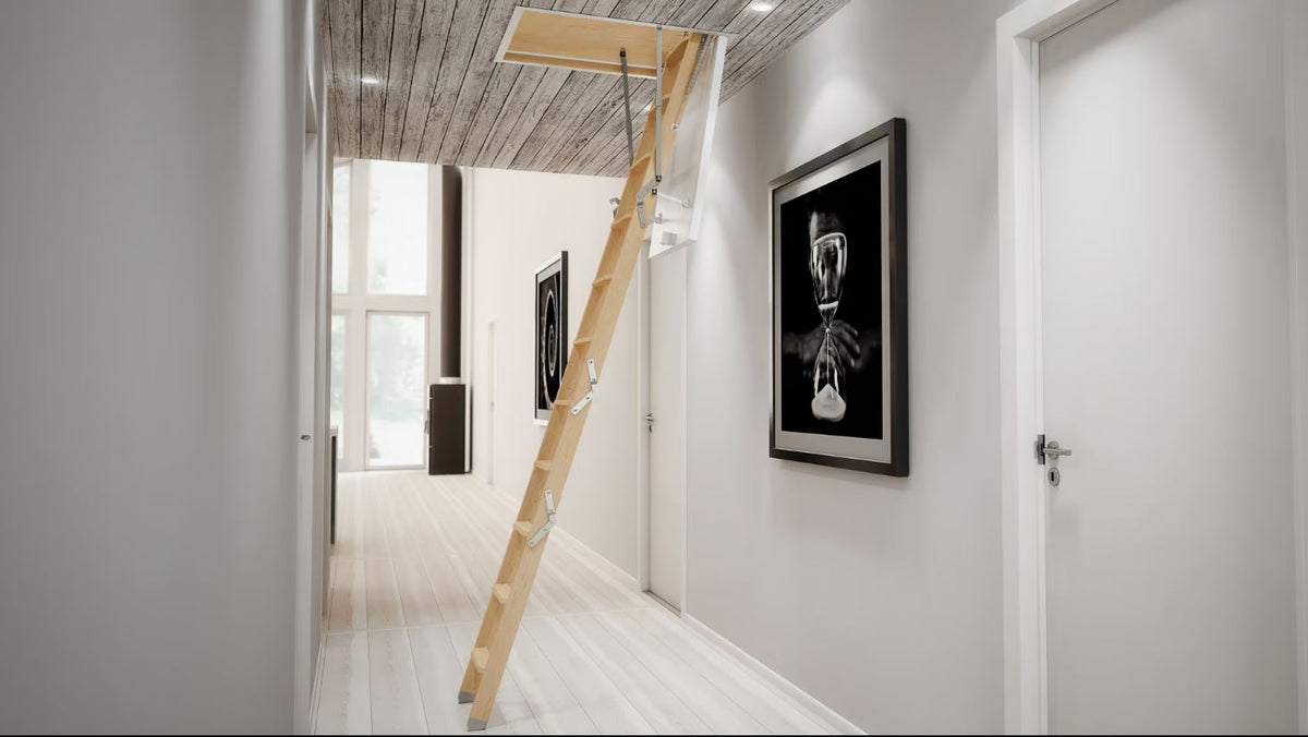 Click Fix Mini Wooden Loft Ladder For Small Spaces – Ladderstore