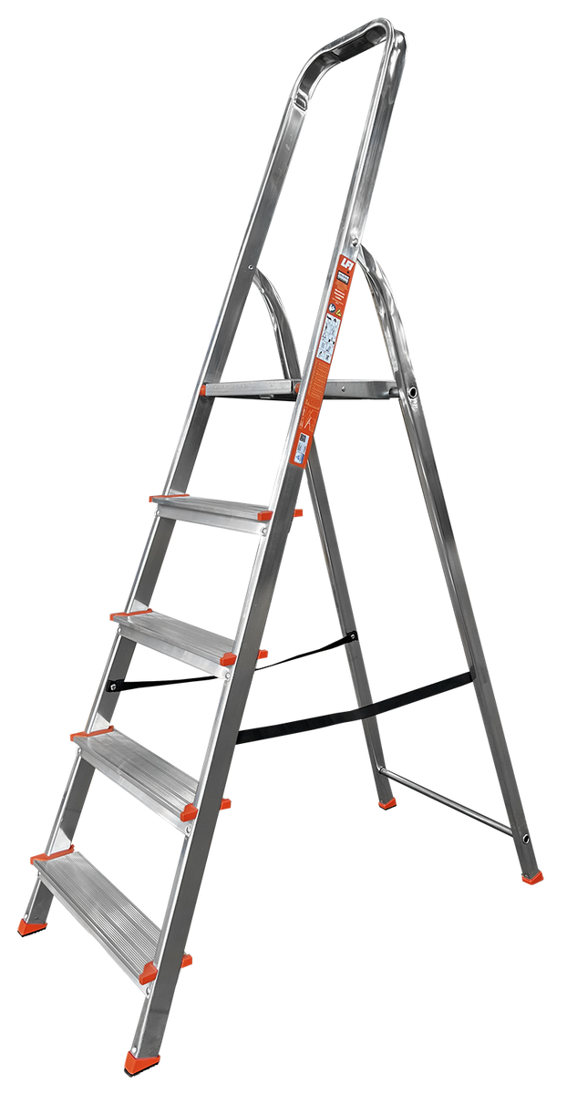 LFI F1PF05 Home Step Non-Professional DIY Step Ladder | 5 Tread ...