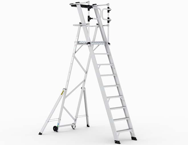 8 Tread Climb-It EN131 Folding Podium Steps | CAW308 – Ladderstore UK