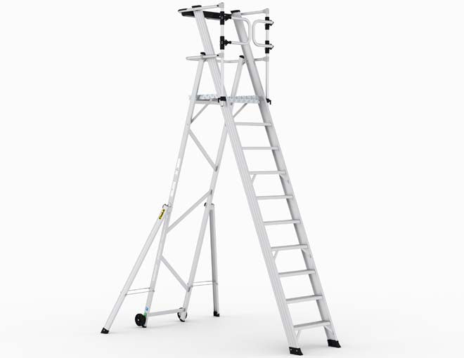 10 Tread Climb-It EN131 Folding Podium Steps | CAW310 – Ladderstore