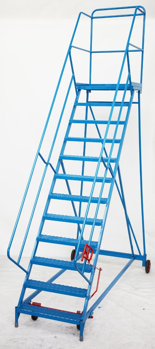 Wide Tread Trojan Mobile Warehouse Steps - 12 Tread – Ladderstore