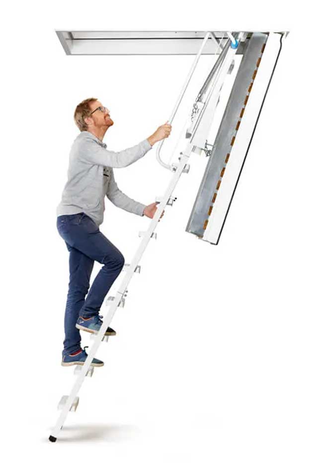 Isotec 200 Industrial Grade Fire Rated Steel Loft Ladders – Ladderstore