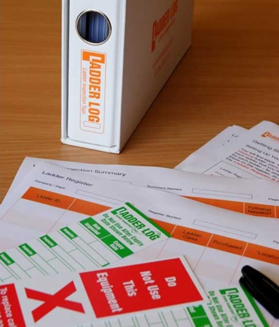 Ladder Log Inspection Safety System Large Business Pack With Holders ...