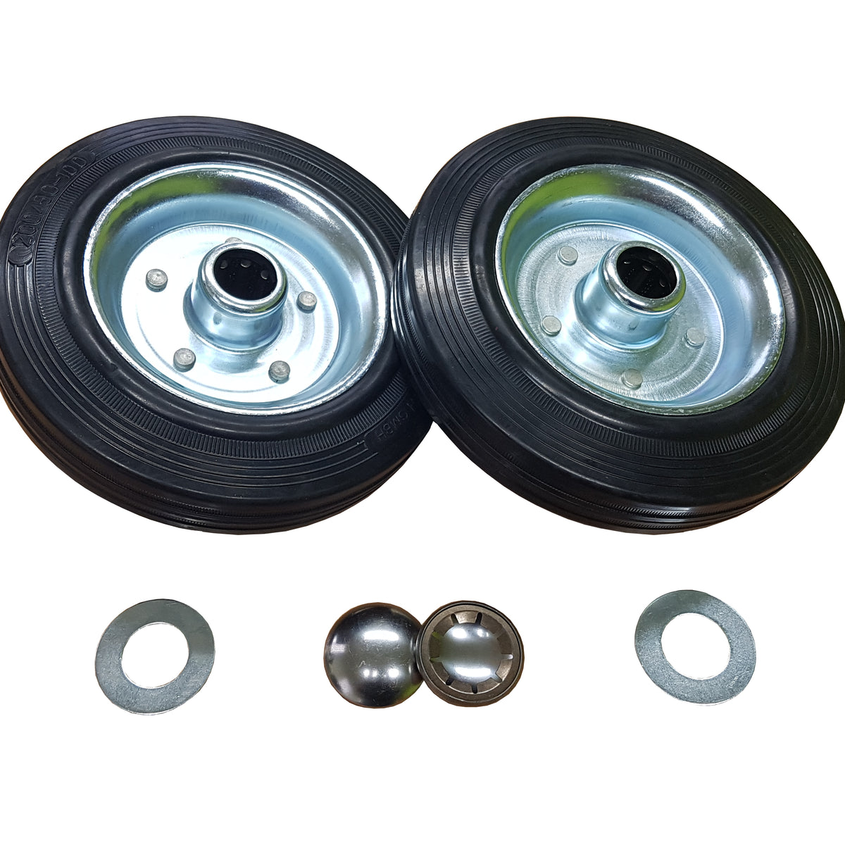 Pair of 200 mm Steel Centred Wheels For Klimeezee Warehouse Steps ...