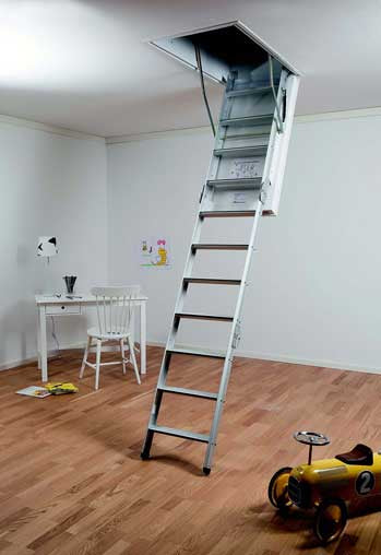 Midmade A1220 Aluminium Loft Ladder With Hatch – Ladderstore UK