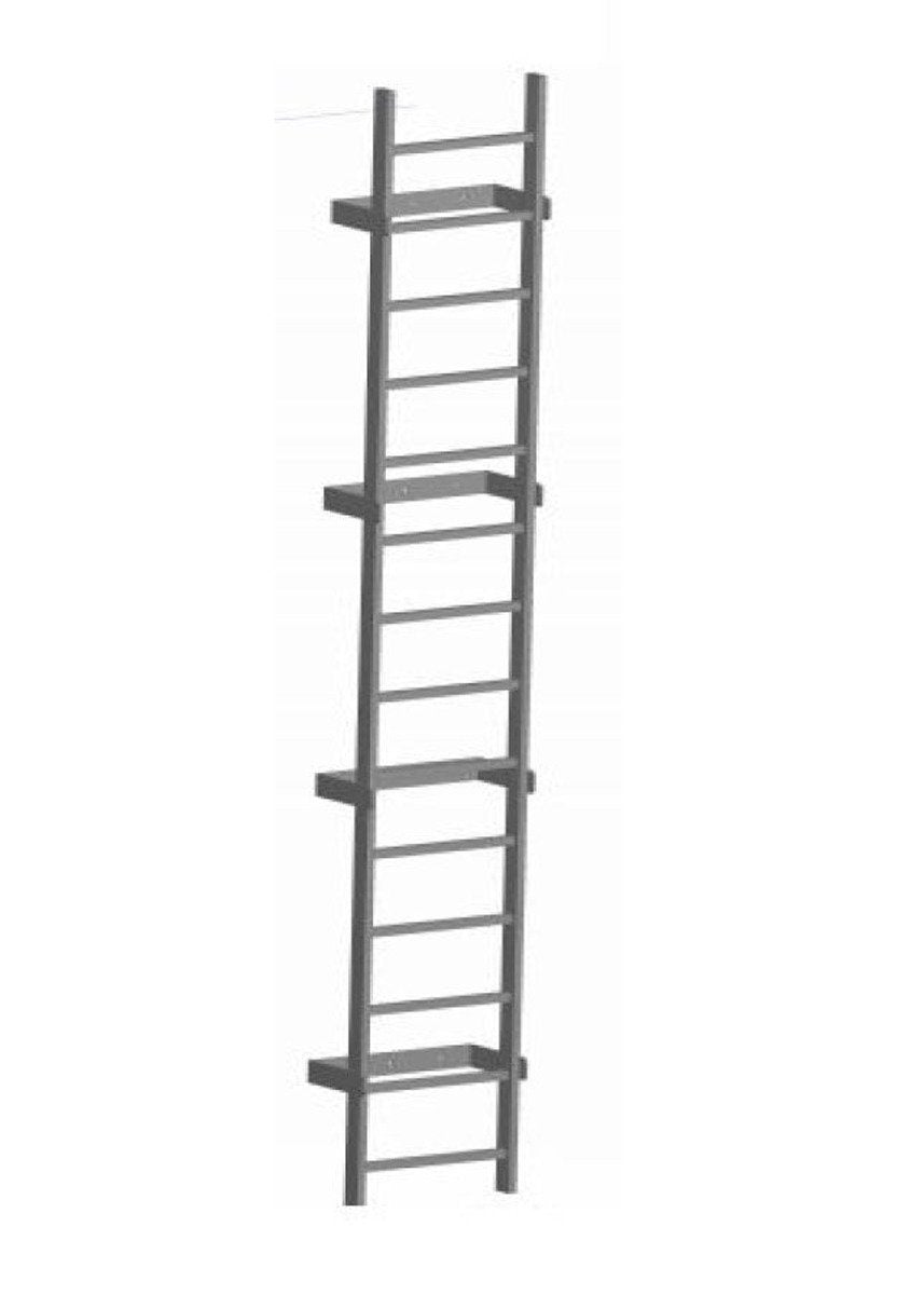 Zarges Fixed Vertical Ladder With Optional Walkthrough & Hoops Upto 2 ...